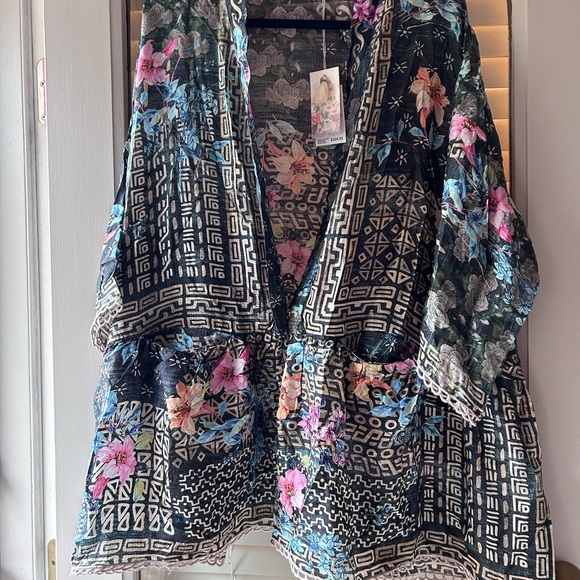 Johnny Was | Jackets & Coats | Nwt Johnny Was Silk Jacket W Snap ...